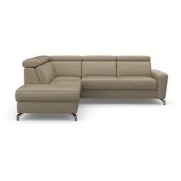 Sit & More Ecksofa SIT & MORE "Scarlett L-Form" Sofas Gr. B/T: 258cm x 226cm, Luxus-Microfaser, Ottomane links, Kopfteilverstellung, beige inklusive Kopfteilverstellung, wahlweise mit Bettfunktion, Bettkasten