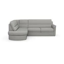Sit & More Ecksofa SIT & MORE "Panini L-Form", silber, B:243cm H:87cm T:155cm, Sofas, wahlweise mit Vorziehsitz und Bettkasten