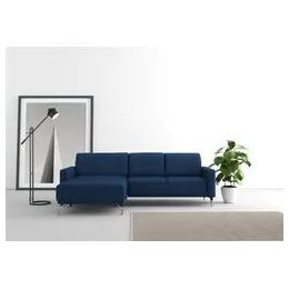 Sit & More Ecksofa SIT & MORE "Bailando L-Form" Sofas Gr. B/H/T: 251cm x 84cm x 163cm, Soft clean, Recamiere links, mit Kopfteilverstellung, blau wahlweise mit Kopfteilverstellung und Vorziehsitz, motorisch