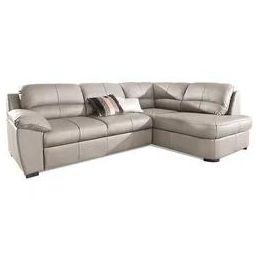 Ecksofa COTTA "Dani L-Form" Sofas Gr. B/H/T: 240cm x 87cm x 89cm, NaturLEDER, Ottomane rechts, mit Bettfunktion-mit Bettkasten, grau auch mit Bettfunktion und Bettkasten