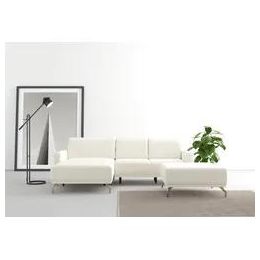 Sit & More Ecksofa SIT & MORE "Bailando L-Form" Sofas Gr. B/H/T: 251cm x 84cm x 163cm, Soft clean, Recamiere links, mit Kopfteilverstellung-mit Vorziehsitz motorisch, beige (creme) wahlweise mit Kopfteilverstellung und Vorziehsitz, motorisch