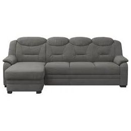 Ecksofa COTTA "Marcus L-Form" Sofas Gr. B/H/T: 257cm x 99cm x 162cm, Chenille, Recamiere links-Bettfunktion rechts, Mit Bettfuntion, grau (anthracite) Bequemes Ecksofa in klassischem Design mit hoher Rückenlehne