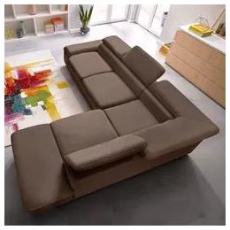 Sit & More Ecksofa SIT & MORE "Alcatraz L-Form" Sofas Gr. B/H/T: 272cm x 94cm x 226cm, Luxus-Microfaser ALTARA NUBUCK, Ottomane rechts, mit Bettfunktion, braun (schoko) wahlweise mit Bettfunktion