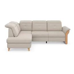 Ecksofa Home Affaire "Dangast L-Form" Sofas Gr. B/H/T: 269cm x 92cm x 200cm, Luxus-Microfaser Euphoria, Ottomane links, mit 1 motorischer Relaxfunktion-ohne Bettfunktion und Bettkasten, grau (elephant) Kopfteilverstellung, wahlweise mit motorischer Relaxfunktion