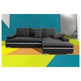 Ecksofa Inosign "Haiti II, L-Form" Sofas Gr. B/H/T: 276cm x 87cm x 180cm, Microfaser PRIMABELLE-Struktur, Recamiere rechts, ohne Bettfunktion-RGB-LED-Beleuchtung, schwarz wahlweise mit Kaltschaum (140kg BelastungSitz), RGB-Beleuchtung