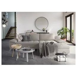 Sit & More Ecksofa SIT&MORE "Latigo L-Form" Sofas Gr. B/T: 290 cm x 163 cm, Luxus-Microfaser, mega-Recamiere rechts, mit Bettfunktion-mit Bettkasten, grau (elephant) mit Mega-Recamiere, wahlweise Bettfunktion und Bettkasten