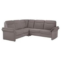 Ecksofa Home Affaire "Tahoma L-Form" Sofas Gr. B/H/T: 251cm x 103cm x 231cm, Struktur weich, langer Schenkel rechts, mit Bettfunktion-mit Schublade, braun (savannah) mit Armlehnfunktion, wahlweise Bettfunktion, Schublade, Relaxfunktion