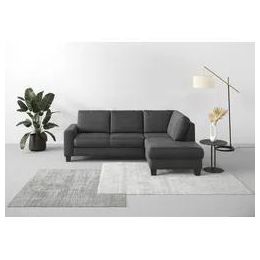 Ecksofa Home Affaire "Summer L-Form" Sofas Gr. B/H/T: 236 cm x 91 cm x 170 cm, Breitcord, Ottomane rechts, ohne Bettfunktion-ohne Bettkasten-ohne Federkern, grau mit Ottomane, oder ohne Bettfunktion und Bettkasten, Cord-Bezug