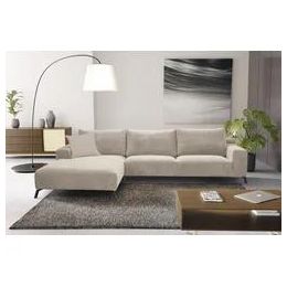 Ecksofa WERK2 "Faro L-Form" Sofas Gr. B/H/T: 315cm x 67cm x 188cm, Cord, Recamiere links, beige XXL Design Ecksofa mit hohem Komfort in trendigem Cord & Samtvelours