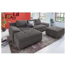 Sit & More Ecksofa SIT & MORE "Top Bilbao L-Form" Sofas Gr. B/H/T: 270cm x 82cm x 90cm, Struktur fein, Recamiere beidseitig montierbar, mit Bettfunktion, grau (fango) XXL, wahlweise mit Bettfunktion und Bettkasten