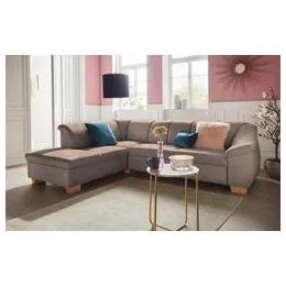 Sit & More Ecksofa SIT & MORE "Santo L-Form" Sofas Gr. B/H/T: 272cm x 82cm x 206cm, Struktur weich, langer Schenkel rechts, Ohne Bettfunktion, braun (savannah) mit Federkern, wahlweise Bettfunktion und Stauraum