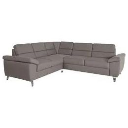 Sit & More Ecksofa SIT & MORE "Sorano L-Form", grau (hellgrau), B:249cm H:88cm T:229cm, Sofas, wahlweise mit Bett- und Relaxfunktion, inkl. Bettkasten