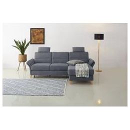 Ecksofa Home Affaire "Westerland L-Form" Sofas Gr. B/H/T: 252cm x 90cm x 162cm, Struktur, Recamiere rechts, ohne Bettfunktion, ohne Bettkasten, ohne Armlehnfunktion, grau (anthrazit) Federkern-Polsterung, wahlweise mit Bettfunktion, Bettkasten