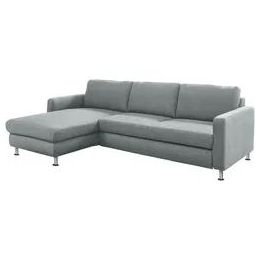 Ecksofa DIE PLANBAR "MP-IN19027 L-Form" Sofas Gr. B/H/T: 265cm x 82cm x 172cm, Microfaser, Ottomane links, mit Bettfunktion, blau (ocean) wahlweise mit Bettfunktion, frei im Raum stellbar