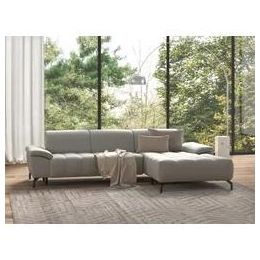 Sit & More Ecksofa SIT & MORE "Cool L-Form" Sofas Gr. B/H/T: 290cm x 79cm x 185cm, Chenille, Recamiere rechts, ohne Kopfteilverstellung, grau (hellgrau) wahlweise mit Kopfteilverstellung und Vorziehsitz, motorisch