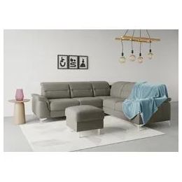 Sit & More Ecksofa SIT & MORE "Sinatra L-Form" Sofas Gr. B/H/T: 251cm x 85cm x 231cm, Luxus-Microfaser Euphoria, langer Schenkel rechts, Mit Kopfteilverstellung-Mit Armteilfunktion-Ohne Bettfunktion-Ohne Schubkasten, braun (schlamm) optional mit Kopfteilverstellung und Armteilfunktion