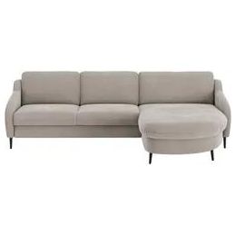 Sit & More Ecksofa SIT & MORE "Soul L-Form" Sofas Gr. B/H/T: 296cm x 90cm x 189cm, Luxus-Microfaser ALTARA NUBUCK, Recamiere rechts, mit Bettfunktion, grau (anthrazit) wahlweise mit Bettfunktion