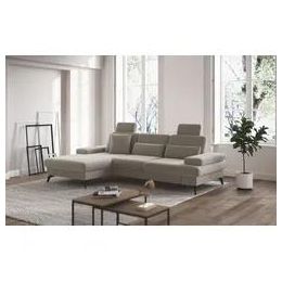 Sit & More Ecksofa SIT & MORE "Morris L-Form inkl. Sitztiefenverstellung" Sofas Gr. B/H/T: 275cm x 82cm x 171cm, Struktur weich, Recamiere links, inkl.Sitztiefenverstellung-ohne Bettfunktion-ohne Bettkasten-mit Armteilfunktion, beige (nature) wahlweise mit Bettfunktion, Bettkasten und Armteilverstellung