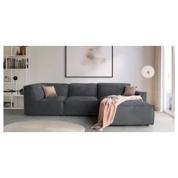 Ecksofa RAUM.ID "Modulid L-Form" Sofas Gr. B/H/T: 317cm x 82cm x 167cm, Cord-Samtvelours, grau (anthrazit) Module einzeln für individuelle Zusammenstellung, in Cord