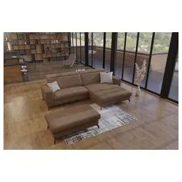 Sit & More Ecksofa SIT & MORE "Bolero L-Form" Sofas Gr. B/H/T: 290cm x 88cm x 178cm, Breitcord, Recamiere rechts, mit Kopfteilverstellung-ohne Bett-ohne Bettkasten, braun (latte)