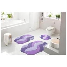 Badematte Grund Badematten Gr. rechteckig (80cm x 140cm),, lila (flieder)