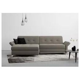 Ecksofa Inosign "Maredo L-Form" Sofas Gr. B/H/T: 284 cm x 89 cm x 179 cm, Luxus-Microfaser Euphoria, mega-Recamiere links, ohne Kopfteilverstellung, ohne Armteilfunktion, braun (schlamm) Federkern, wahlweise auch mit Kopfteil- und Armlehnverstellung