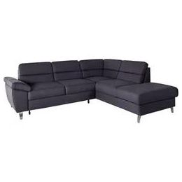 Sit & More Ecksofa SIT & MORE "Sorano L-Form" Sofas Gr. B/H/T: 249cm x 88cm x 212cm, Flachgewebe, Ottomane rechts, ohne Funktion, grau (anthrazit) wahlweise mit Bettfunktion und Bettkasten