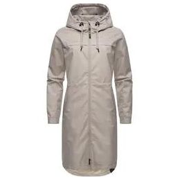 Outdoorjacke Ragwear "Belinka" Gr. S (36), weiß (bone) Damen Jacken stylische lange und sehr leichte Übergangsjacke