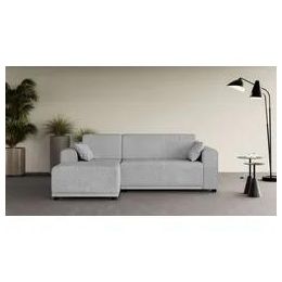 Ecksofa Home Affaire "TAMMO" Sofas Gr. B/H/T: 233cm x 80cm x 162cm, Boucle, Recamiere links, grau (hellgrau) L-Form