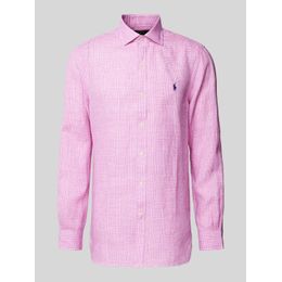 Polo Ralph Lauren Slim Fit Leinenhemd mit Glencheck-Muster