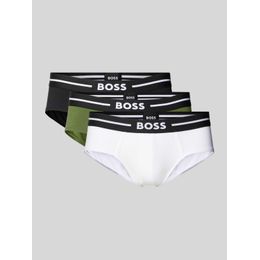 BOSS Slip mit elastischem Logo-Bund im 3er-Pack