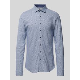 DESOTO Slim Fit Business-Hemd mit Allover-Muster