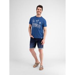 Lerros T-Shirt »Herren T-Shirt, manuell designter Frontprint« SPACE BLUE XL XL Manuell designter Frontprint