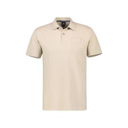 Lerros Poloshirt »Herren Poloshirt in sportiver Waffelpiquéqualität« LIGHT DUNE BEIGE M M Polokragen mit Knopfleiste