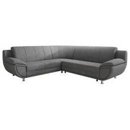 Ecksofa Trendmanufaktur "Rondo II, L-Form" Sofas Gr. B/H/T: 267cm x 85cm x 247cm, Struktur fein, langer Schenkel rechts, Ohne Federkern, mit Bettfunktion, grau (hellgrau) wahlweise mit Federkern, Bettfunktion