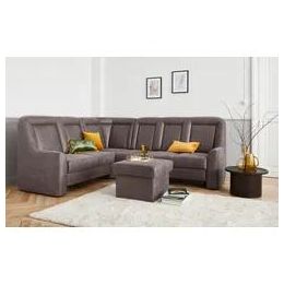 Sit & More Ecksofa SIT & MORE "Melissa L-Form" Sofas Gr. B/T: 257cm x 217cm, Flachgewebe, langer Schenkel rechts, mit Bettfunktion-mit Schubkasten, grau (anthrazit) klassisches Polsterprogramm, wahlweise Bettfunktion und Schubkasten