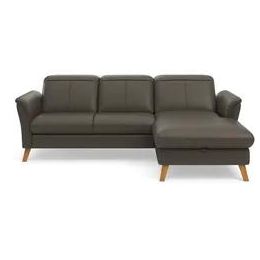 Sit & More Ecksofa SIT & MORE "Romero L-Form", grau (anthrazit), B:245cm H:91cm T:178cm, 100% Polyester, Sofas, wahlweise mit oder ohne Relax-Funktion, Bettfunktion, Bettkasten