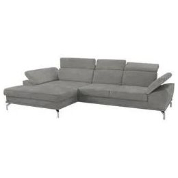 Sit & More Ecksofa SIT & MORE "Scorpio L-Form", grau (hellgrau), B:311cm H:85cm T:181cm, Sofas, inklusive Sitztiefenverstellung, wahlweise mit Kopfverstellung