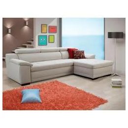 Sit & More Ecksofa SIT & MORE "Andiamo L-Form" Sofas Gr. B/H/T: 270cm x 93cm x 165cm, Kunstleder SOFTLUX, Recamiere rechts, ohne Bettfunktion, weiß wahlweise mit Bettfunktion, inklusive Kopfteilverstellung