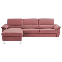 Ecksofa CALIZZA INTERIORS "Onyx L-Form" Sofas Gr. B/H/T: 270 cm x 90 cm x 158 cm, Microfaser, Recamiere links, ohne Bettfunktion ohne Bettkasten, rot (18 red) Recamiere links oder rechts, wahlweise mit Bettfunktion, Breite 270 cm