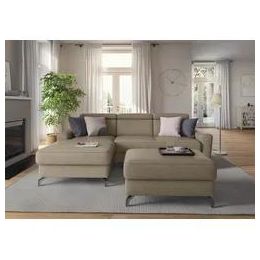 Sit & More Ecksofa SIT & MORE "Scarlett L-Form" Sofas Gr. B/T: 258cm x 172cm, Luxus-Microfaser, Recamiere links, Kopfteilverstellung, beige inklusive Kopfteilverstellung, wahlweise mit Bettfunktion, Bettkasten