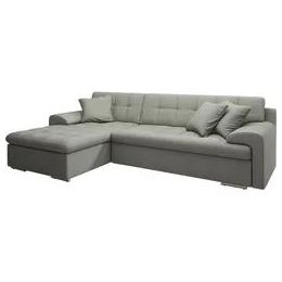 Ecksofa Trendmanufaktur "Rave II, L-Form" Sofas Gr. B/H/T: 245cm x 77cm x 154cm, Struktur, Recamiere links, ohne Bettfunktion, grün (khaki) wahlweise mit Bettfunktion