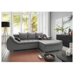 Ecksofa Inosign "Imola L-Form" Sofas Gr. B/H/T: 270cm x 90cm x 170cm, Struktur fein, Armlehne links-Recamiere rechts, grau auch mit Bettfunktion