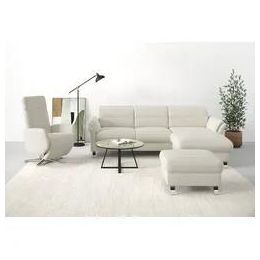 Sit & More Ecksofa SIT & MORE "Grenoble L-Form mit Federkern" Sofas Gr. B/H/T: 251cm x 85cm x 161cm, Struktur fein, Recamiere rechts, mit Armteilverstellung-mit Kopfteilverstellung, beige (linen) wahlweise mit Bettfunktion, Bettkasten, Arm- und Kopfteilverstellung