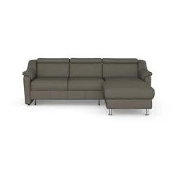 Sit & More Ecksofa SIT & MORE "Freetown L-Form", grau (delphine), B:257cm H:84cm T:166cm, Sofas, inklusive Kopfteilverstellung und komfortablem Federkern