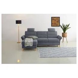 Ecksofa Home Affaire "Westerland L-Form" Sofas Gr. B/H/T: 252cm x 90cm x 162cm, Struktur, Recamiere links, mit Bettfunktion, Bettkasten und Armlehnfunktion, grau (anthrazit) Federkern-Polsterung, wahlweise mit Bettfunktion, Bettkasten