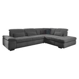 Ecksofa DIE PLANBAR "MP-IN16012 L-Form" Sofas Gr. B/H/T: 312cm x 85cm x 260cm, Chenille, Armlehne links, Bettfunktion-Sitztiefenverstellung, grau optional mit weiteren Funktionen, Federkern-Polsterung