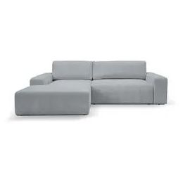 Ecksofa WERK2 "Hugo-L L-Form" Sofas Gr. B/H/T: 267cm x 85cm x 167cm, Cord, Recamiere links, Schlaffunktion und Bettkasten, grau Design Ecksofa in Cord mit Schlaffunktion & Bettkasten