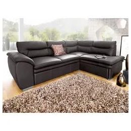 Ecksofa COTTA "Leandra L-Form" Sofas Gr. B/H/T: 250cm x 88cm x 90cm, NaturLEDER, Ottomane rechts, ohne Bettfunktion, braun wahlweise mit Bettfunktion und Bettkasten