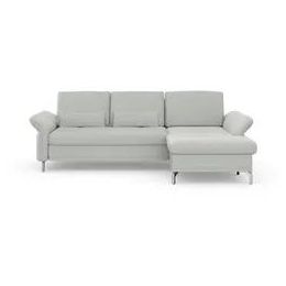 Ecksofa Inosign "Palm Beach L-Form", grau (hellgrau), B:269cm H:89cm T:175cm, 100%Polyester, Sofas, Federkern, mit Sitztiefenverstellung, wahlweise mit Bettfunktion